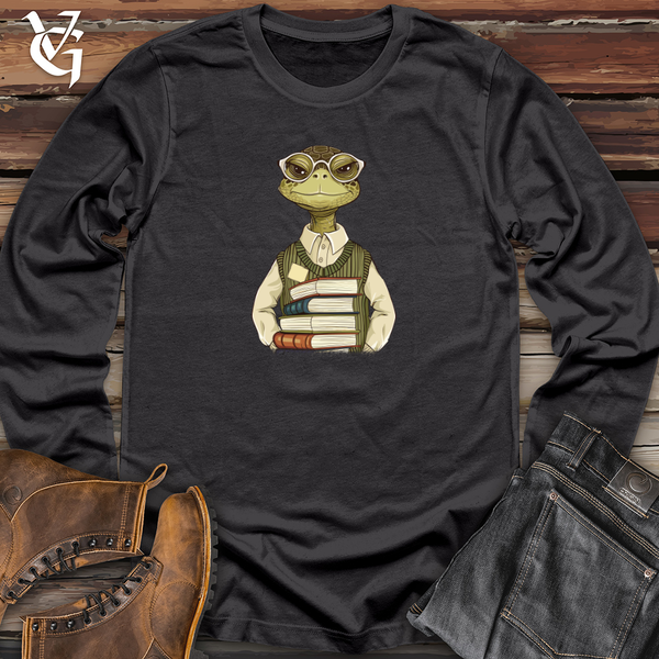Turtle Scholar Stack Long Sleeve: Wise and Cozy Shell-cholar! - Viking ...