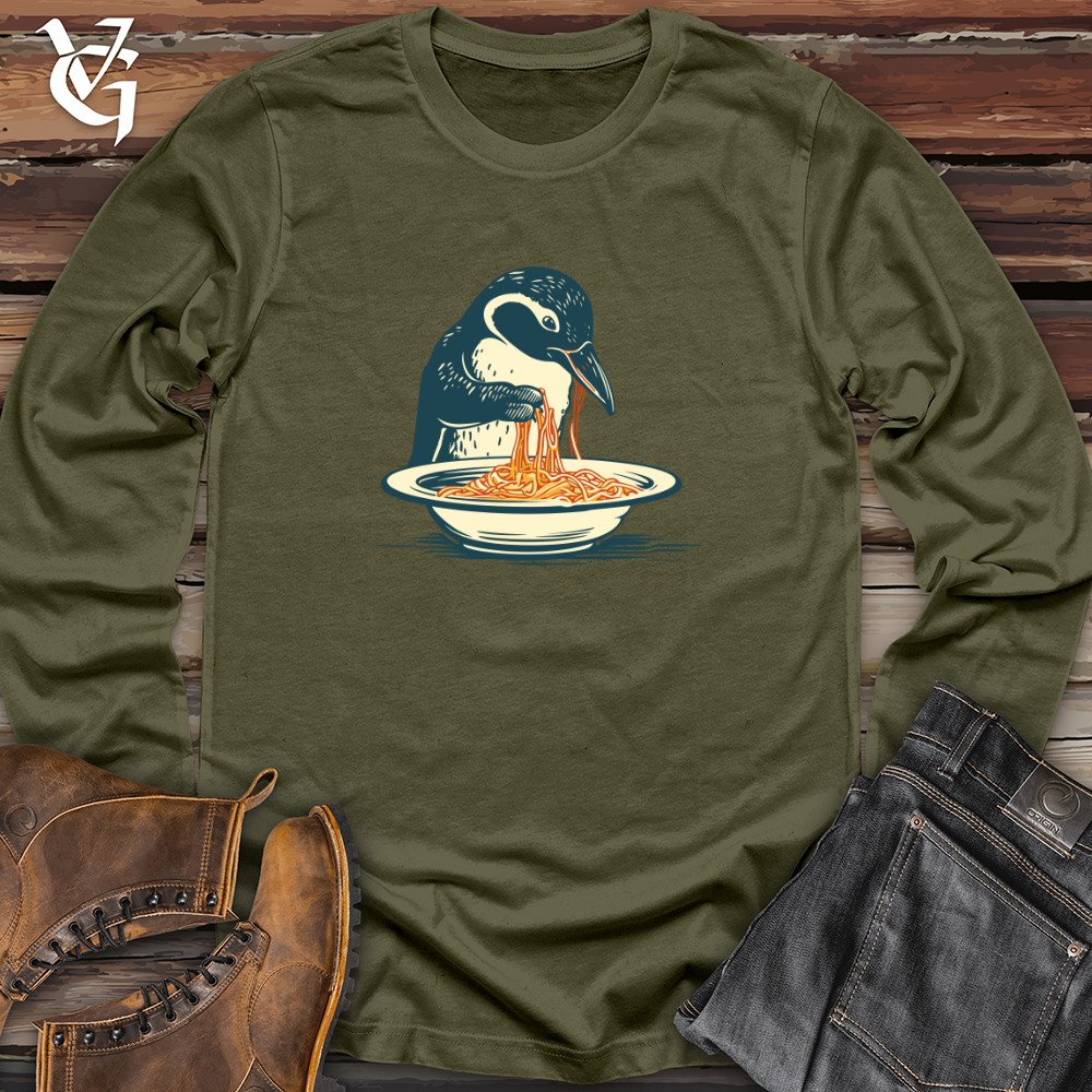 Retro Spaghetti Penguin Long Sleeve: Stay Cool in This Winter ...